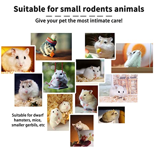 Hamiledyi Dwarf Hamster Activity Playground Natural Wood Gerbil Climbing Platform Mice Living Gym System Set Syrian Exercise Cage Accessories with Lava Stone String Chewing Toy Ladder Bridge Ramp
