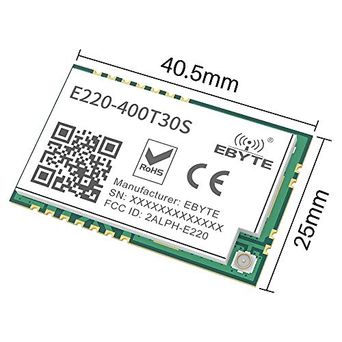LoRa Wireless Module FSK RSSI ISM 433MHz 470MHz 30dBm LoRa Spread Spectrum SMD UART Interface E220-400T30S IPEX Antenna