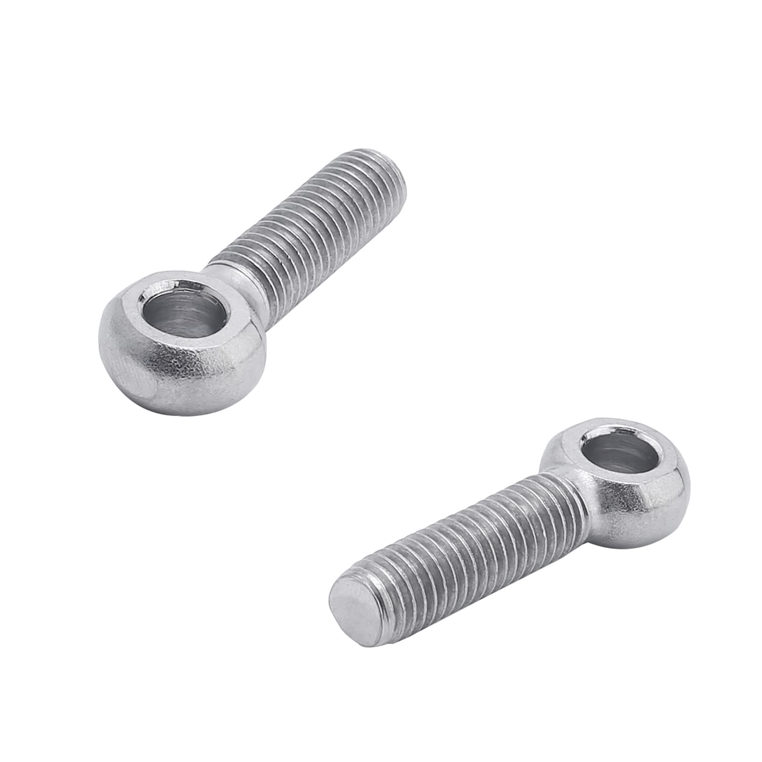 Yinpecly M10x40mm Eye Shape Bolt, Lifting Ring Eye Bolts, 304 Stainless Steel Fish Eye Bolt, 8mm x 18mm(IDxOD) Closed Rod Eye Screw Bolts Metric Thread, 2Pcs