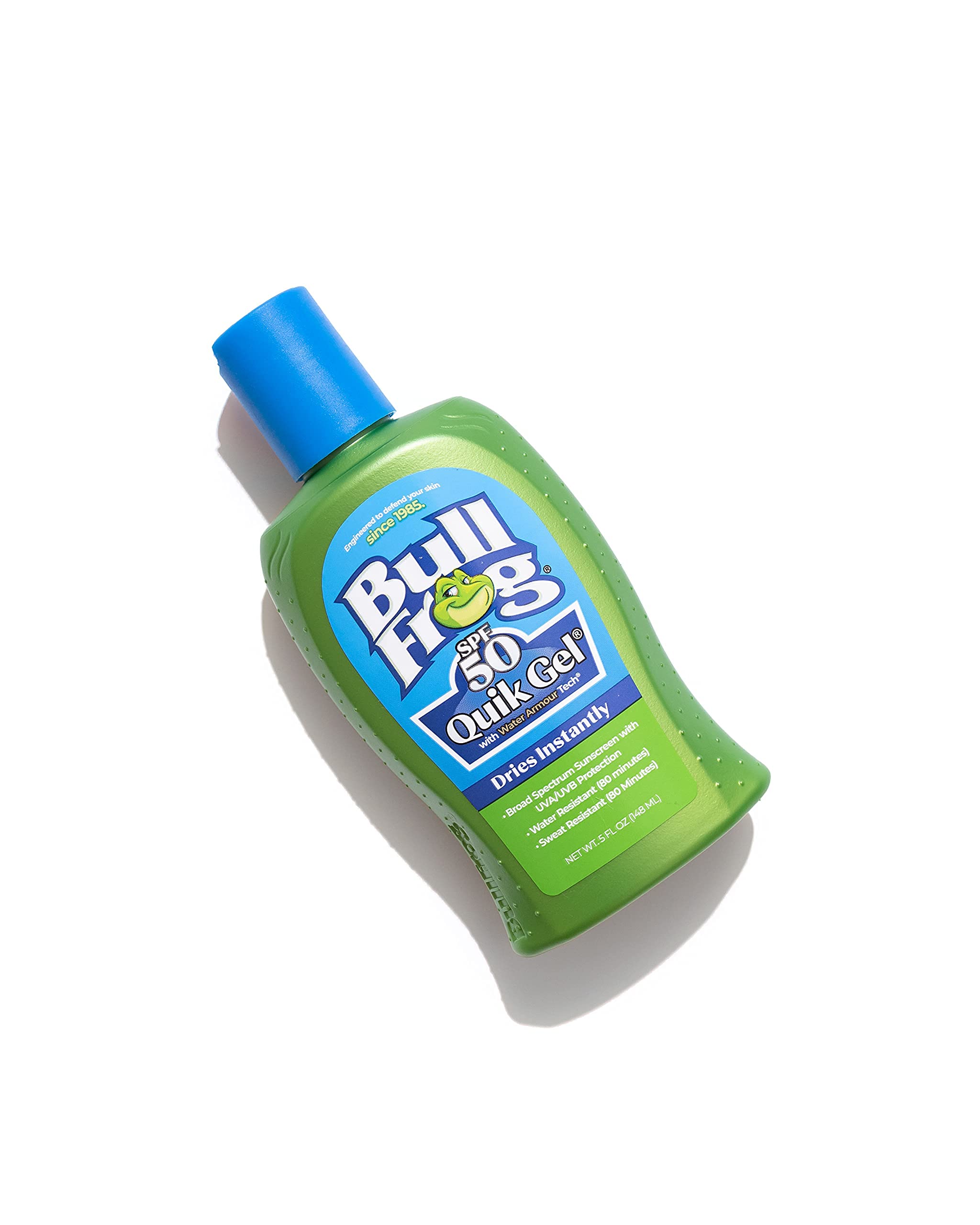 Bullfrog Quik Gel Sunscreen SPF 50 | Oxybenzone & Octinoxate Free | Broad Spectrum Moisturizing UVA/UVB, 5oz…