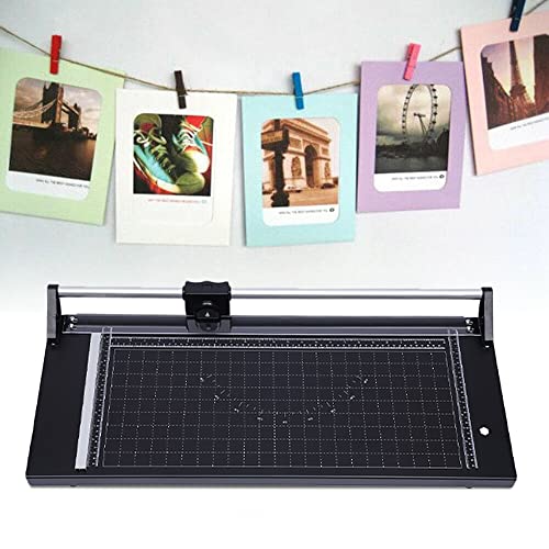 24 Inch Commercial Manual Precision Rotary Paper Trimmer Cutter,Heavy Duty,Smart Cut for Photo Paper, Film, Art Paper Jam, Office Paper, Thin Plastic Soft Board, PVC,Cutting Table 80x31.5cm