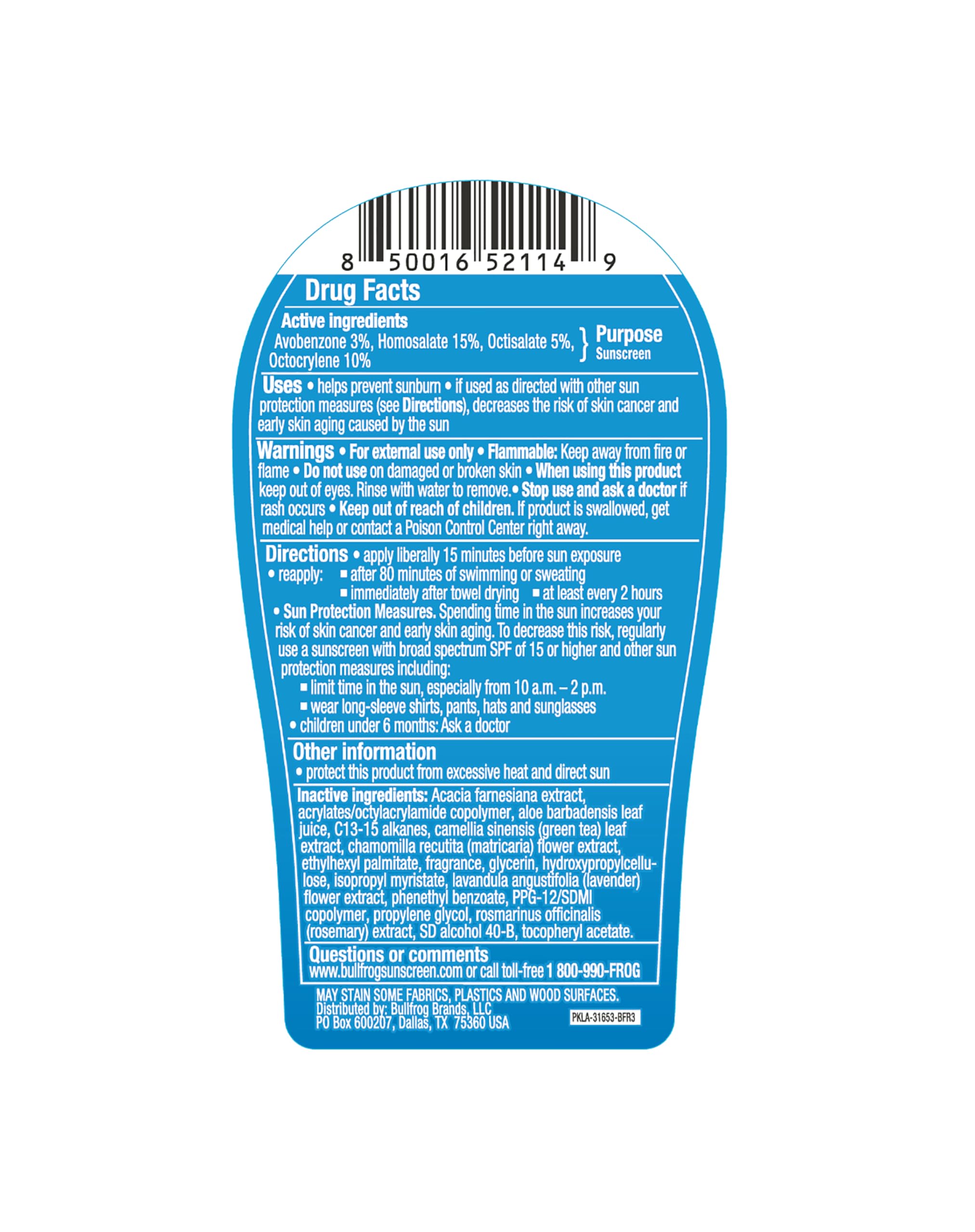Bullfrog Quik Gel Sunscreen SPF 50 | Oxybenzone & Octinoxate Free | Broad Spectrum Moisturizing UVA/UVB, 5oz…