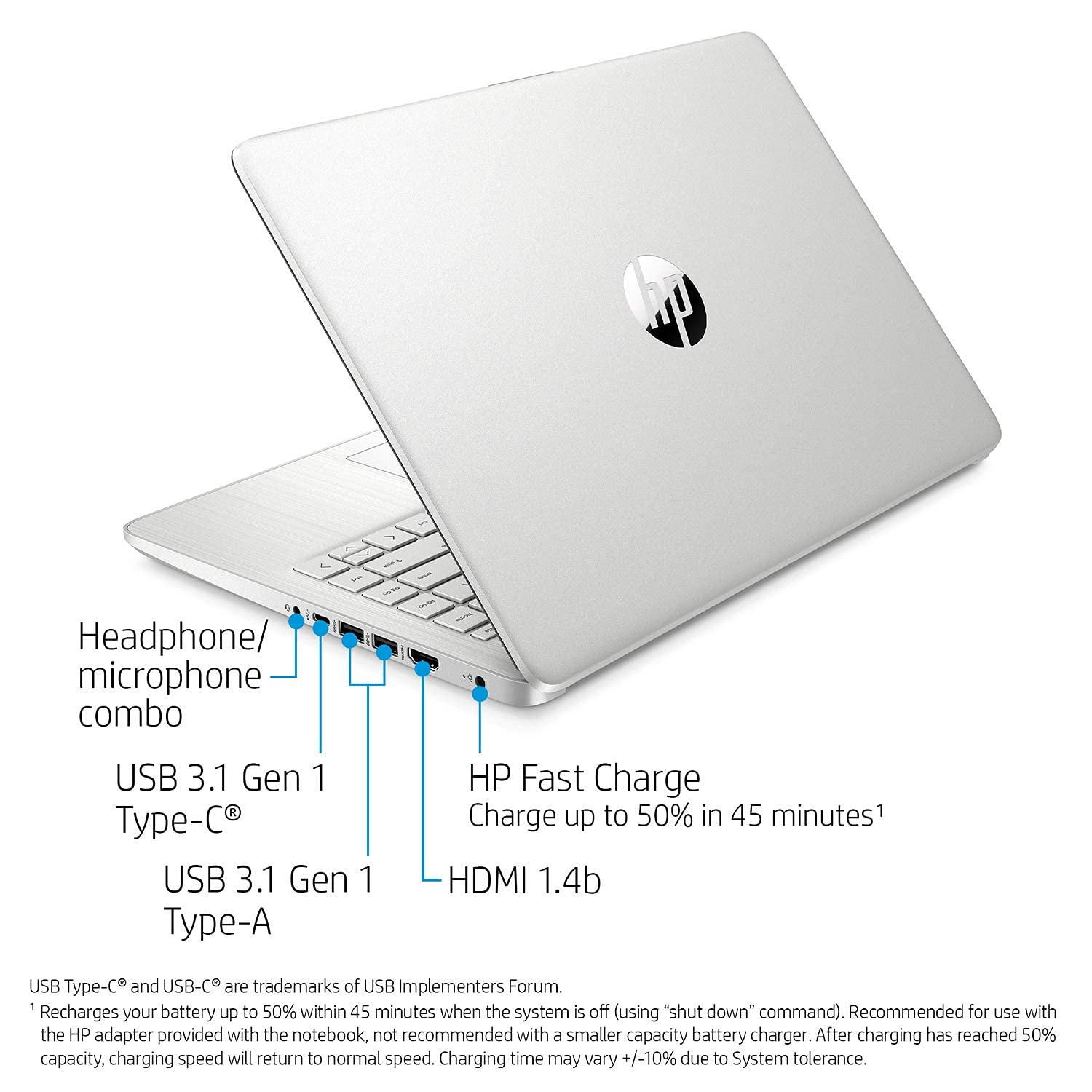 HP Laptop, 14In HD Touchscreen, AMD Athlon Processor, Webcam, HDMI, Wi-fi, Long Battery Life, Online Conferencing, Win 10, Premium, Natural Silver, 8GB RAM 128GB SSD (Renewed)