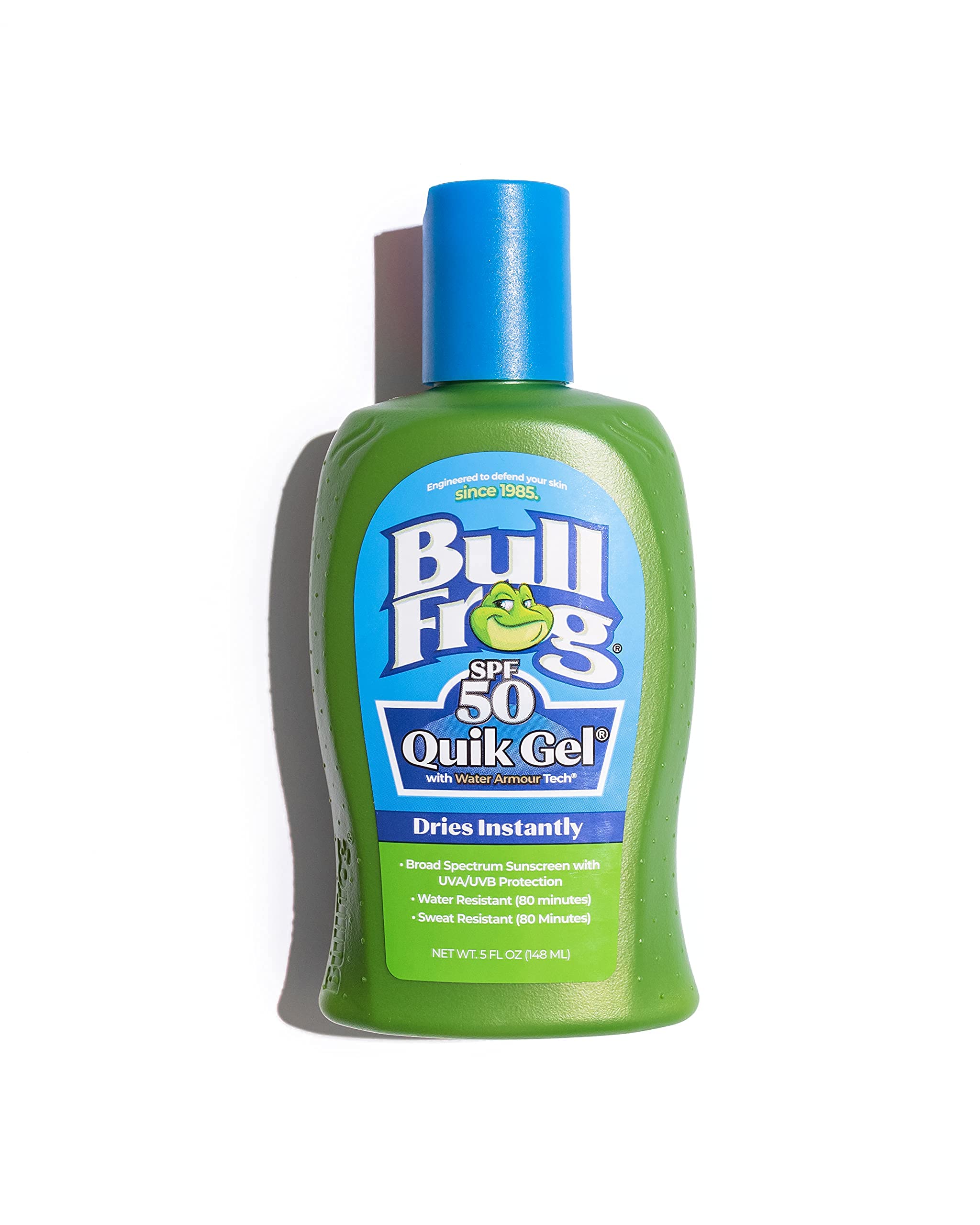 Bullfrog Quik Gel Sunscreen SPF 50 | Oxybenzone & Octinoxate Free | Broad Spectrum Moisturizing UVA/UVB, 5ozā¦