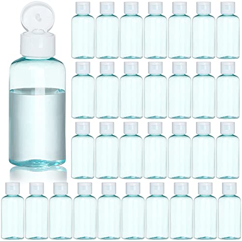 100 Pack 1.7oz/50ml Plastic Empty Squeeze Bottles with Flip Cap Hand Sanitizer Bottle small travel Size bottles Refillable Container for Shampoo Lotion Cream Body Soap Baby Shower Weeding Party Favors