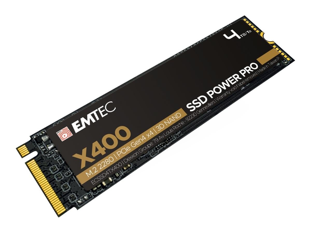 Emtec 4TB X400 Power Pro M.2 2280 PCIe Gen 4.0 x4 Internal Solid State Drive (SSD) ECSSD4TX400