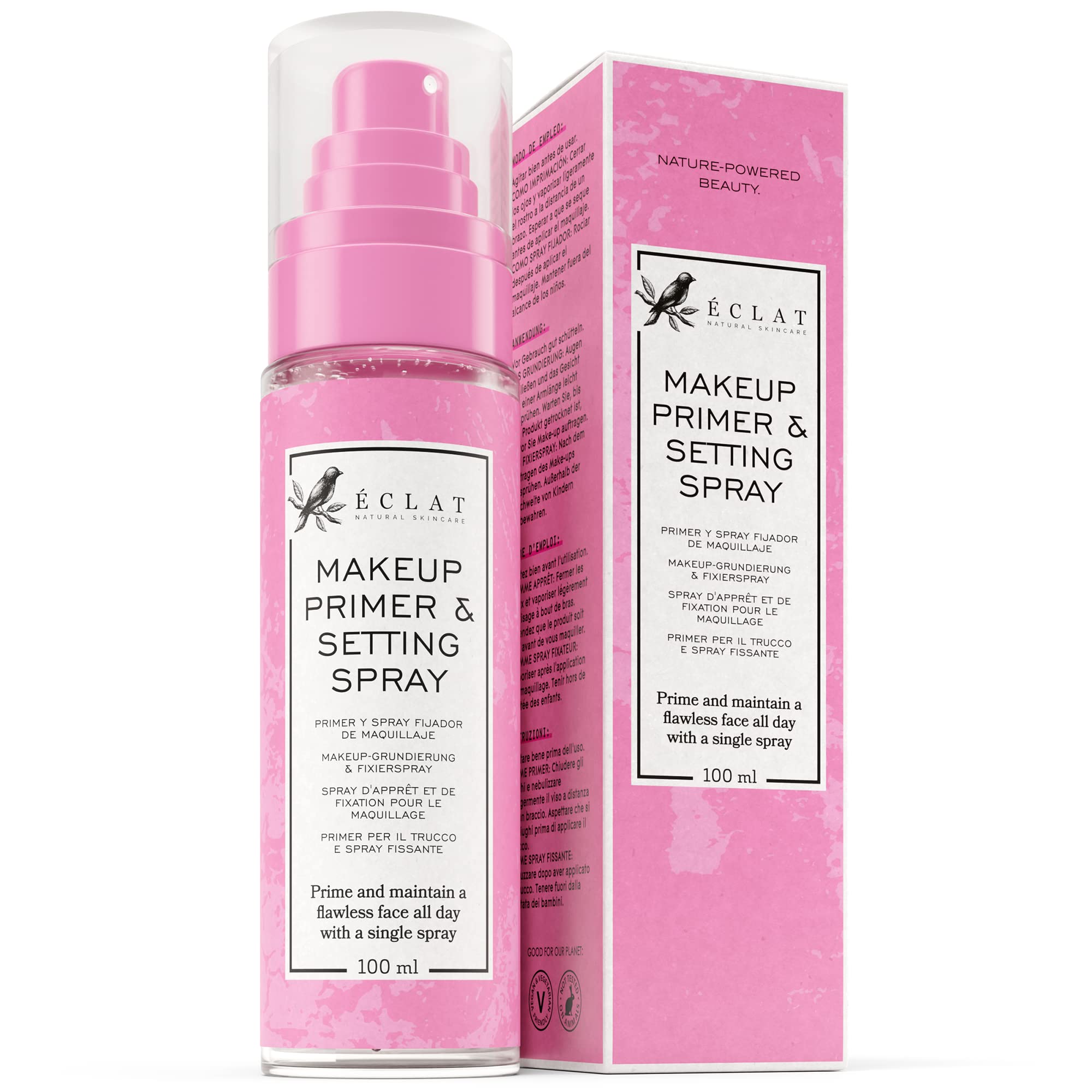 Makeup Setting Spray & Primer, Long Lasting Setting Spray Makeup & Primer Face Makeup for Matte Finish & Oil Control, Hydrating & Brightening Makeup Setting Spray for Face, Setting Spray Makeup