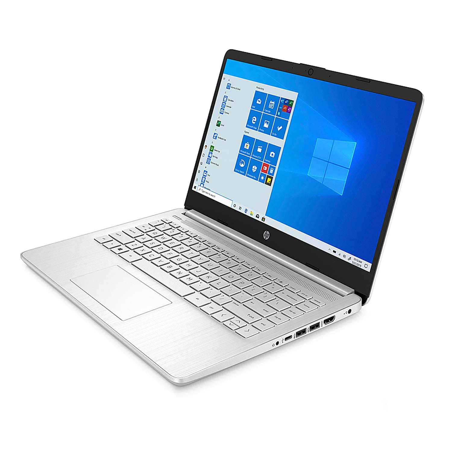 HP Laptop, 14In HD Touchscreen, AMD Athlon Processor, Webcam, HDMI, Wi-fi, Long Battery Life, Online Conferencing, Win 10, Premium, Natural Silver, 8GB RAM 128GB SSD (Renewed)