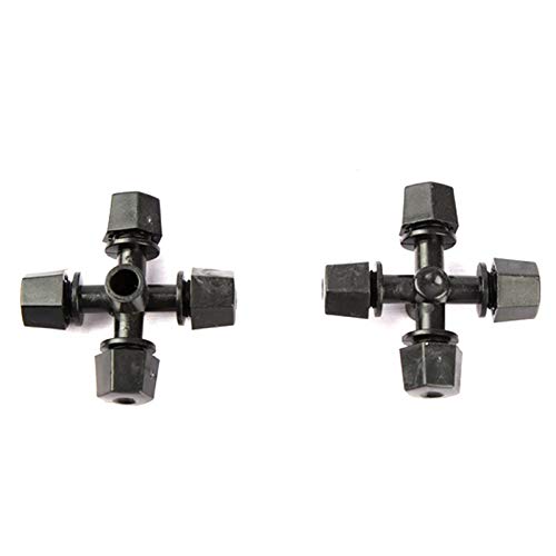 Koleso 10pcs/lot 6mm Black Equal Cross Misting Garden Home Drip Irrigation Spray System Kits Fittings