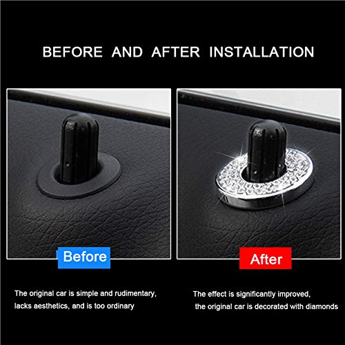 JALII Bling car Accessories para cerradura de puerta Interior de coche para Mercedes Benz Clase C C200 C300 Clase E E200 300 GLC 200 260 300 accesorios de coche