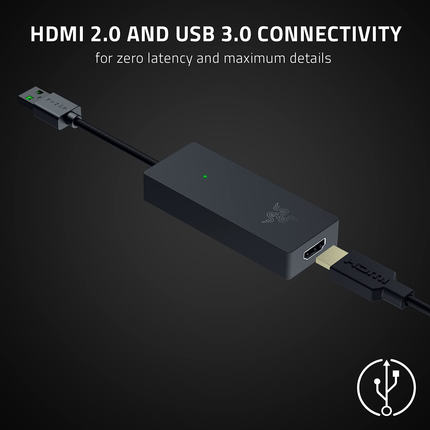 Razer Ripsaw X - USB Capture Card with 4K Camera Connection for Full 4K Streaming (4K 30FPS Capture, HDMI 2.0, USB 3.0, Plug and Play, Streaming Software Compitable, Compact Form Factor) Black
