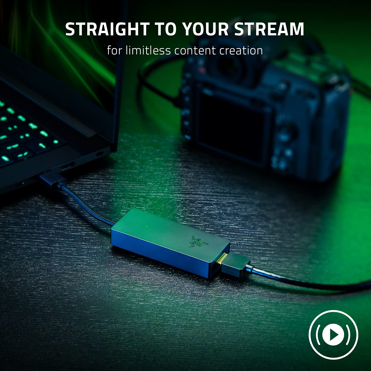 Razer Ripsaw X - USB Capture Card with 4K Camera Connection for Full 4K Streaming (4K 30FPS Capture, HDMI 2.0, USB 3.0, Plug and Play, Streaming Software Compitable, Compact Form Factor) Black