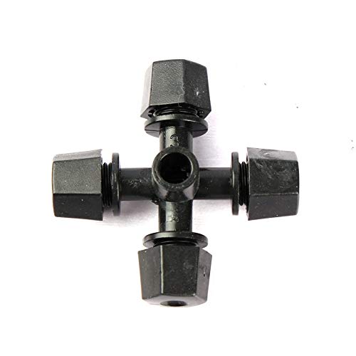 Koleso 10pcs/lot 6mm Black Equal Cross Misting Garden Home Drip Irrigation Spray System Kits Fittings