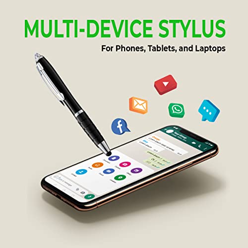 SyPen Personalized Pen, 3-in-1 Ballpoint Pen, Touch Screen Pen Stylus, and Flashlight Pen, Customized Gift Pen for Men, Women, Adult Party Favors - Customizable with Personalized Text, Names, or Logo