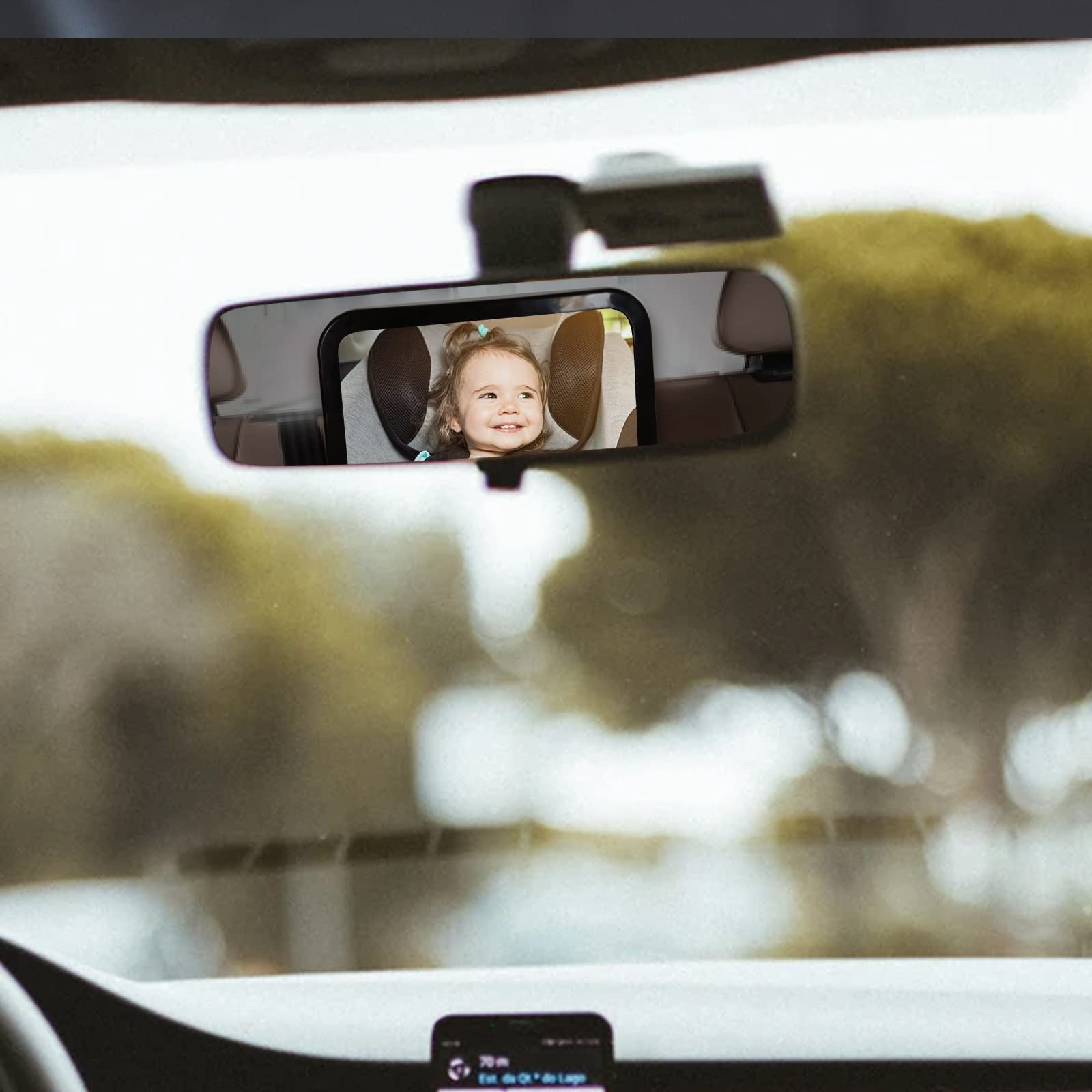 Aoutrow 360 Degree Baby Car Mirror, Rearview Baby Mirror, Safety Toddlers Rear Facing Car Seat Mirror, Crystal Clear View,Safety, Shatterproof, Adjustable