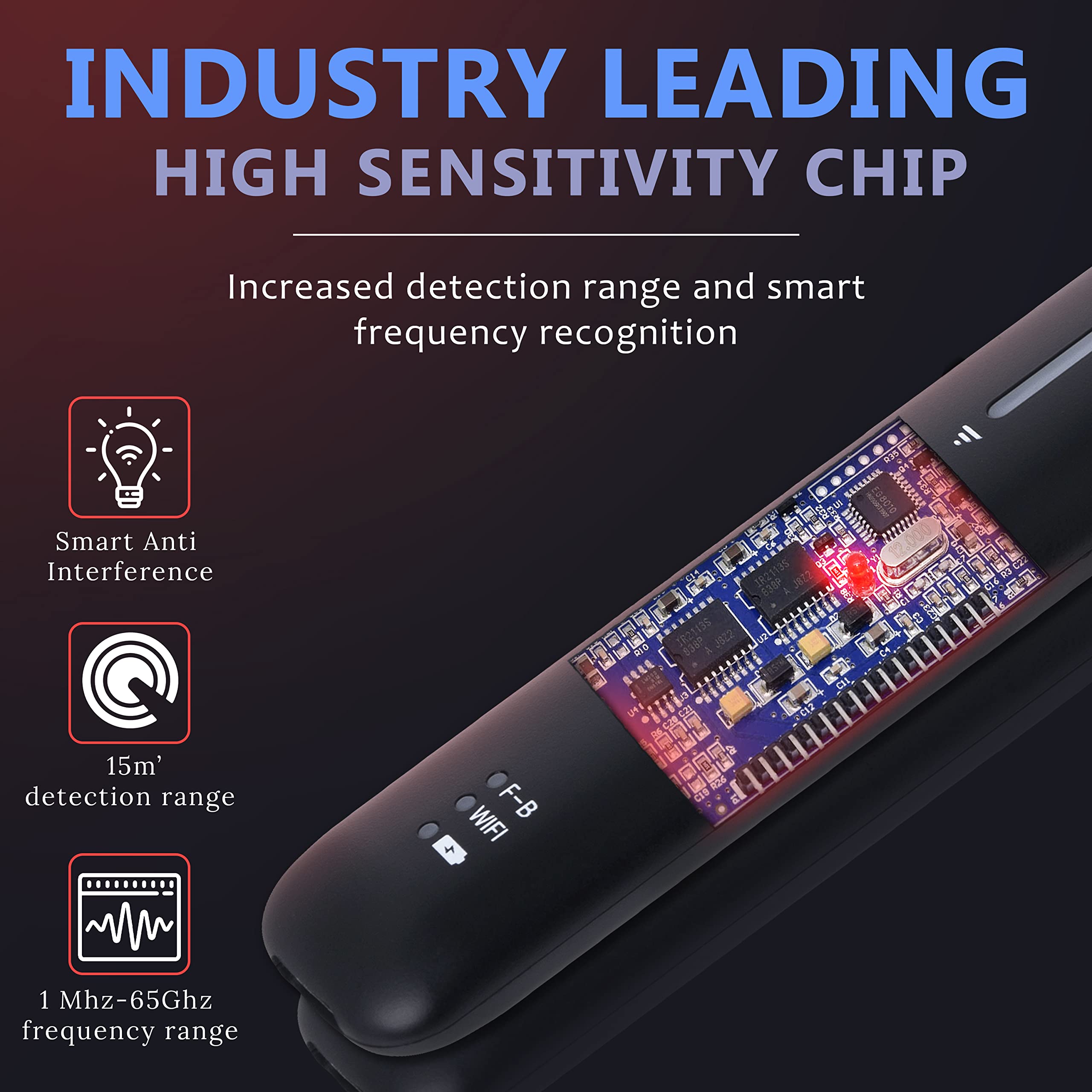 Anti Spy Detector, Hidden Camera Detector, Anti Bug Scanner and Protector, RF Signal and GPS Detector, GPS Tracker and Bug Finder for Hotel, Office, Travel, and Home
