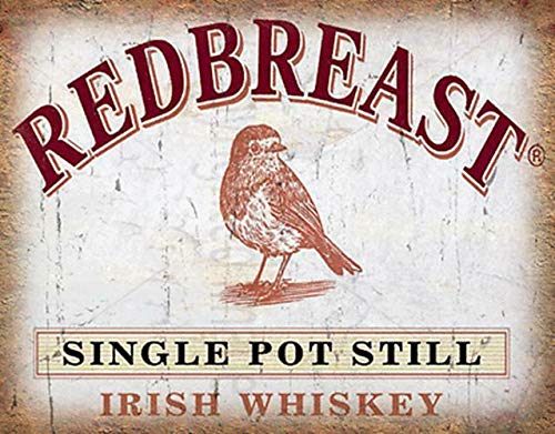 Super durable Irish Whiskey tin Signs Vintage Wall Decoration bar Cafe Kitchen Manhole Home Decoration Redbreast Sign 8x12 inch