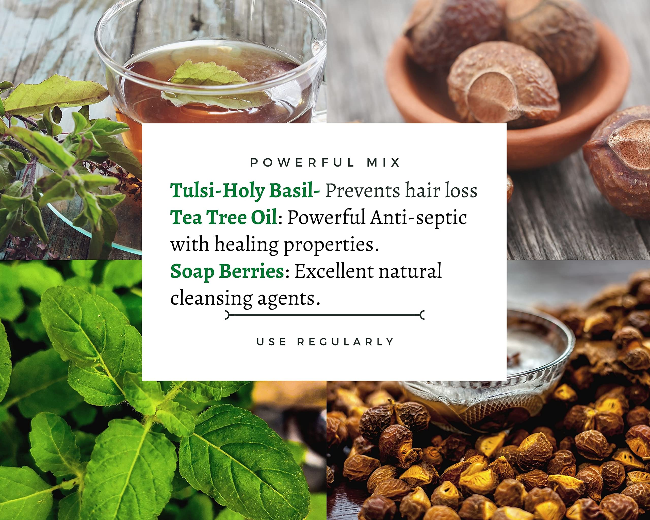 Herbal Dermatitis Dry Shampoo, Itchy Scalp Folliculitis Solution with Leave-In Tea Tree Oil Anti-Dandruff Conditioner for Men and Women. Safe and Effective for Sensitive Skin and Scalp.