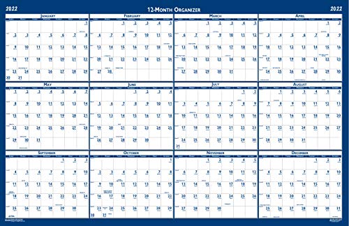 House of Doolittle 2022 Laminated Wall Calendar, Reversible, Horizontal/Vertical, 32 x 48 Inches, January - December (HOD3961-22)