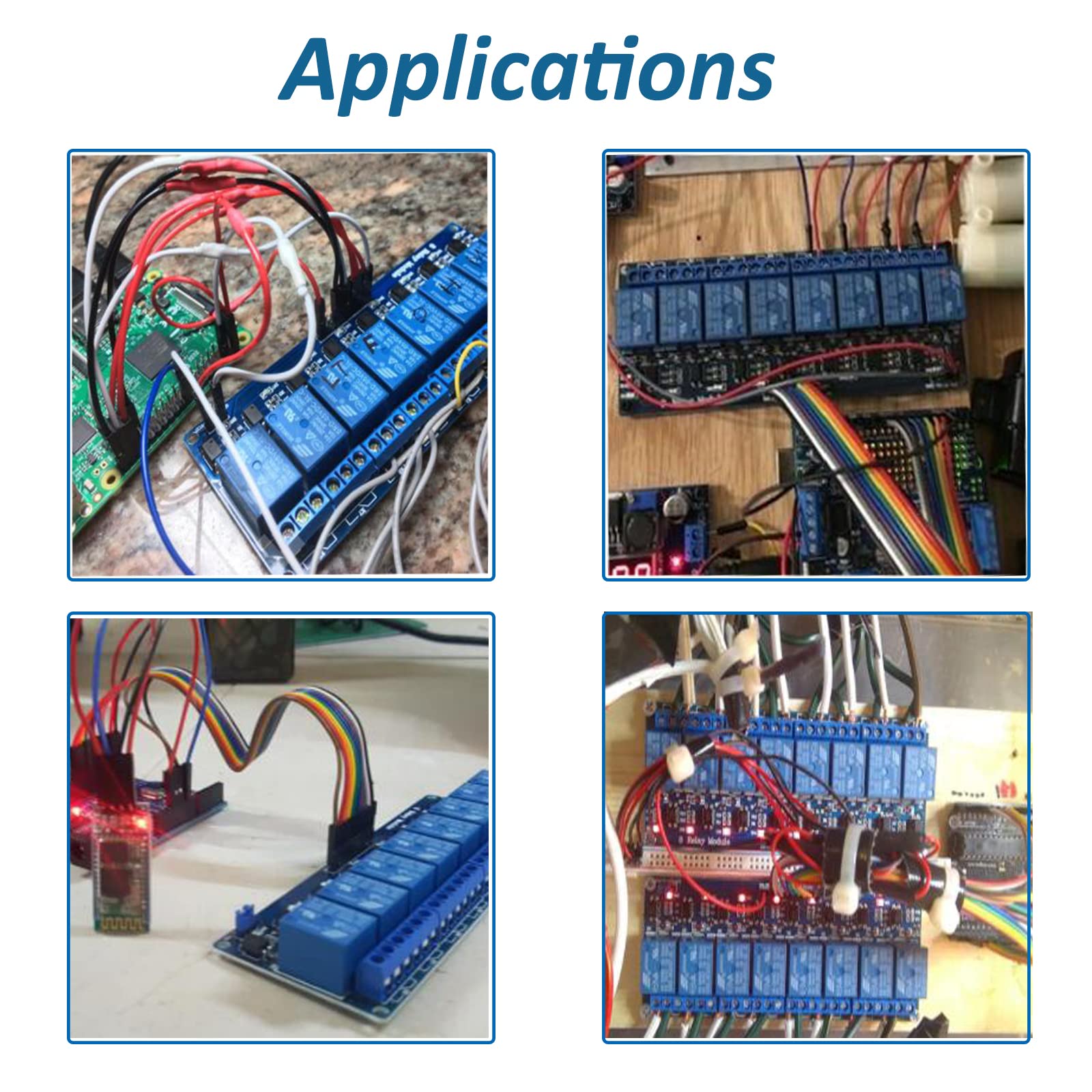 AEDIKO 2pcs 8 Channel Relay Module DC 12V Relay Module Board for DIY DSP AVR PIC ARM
