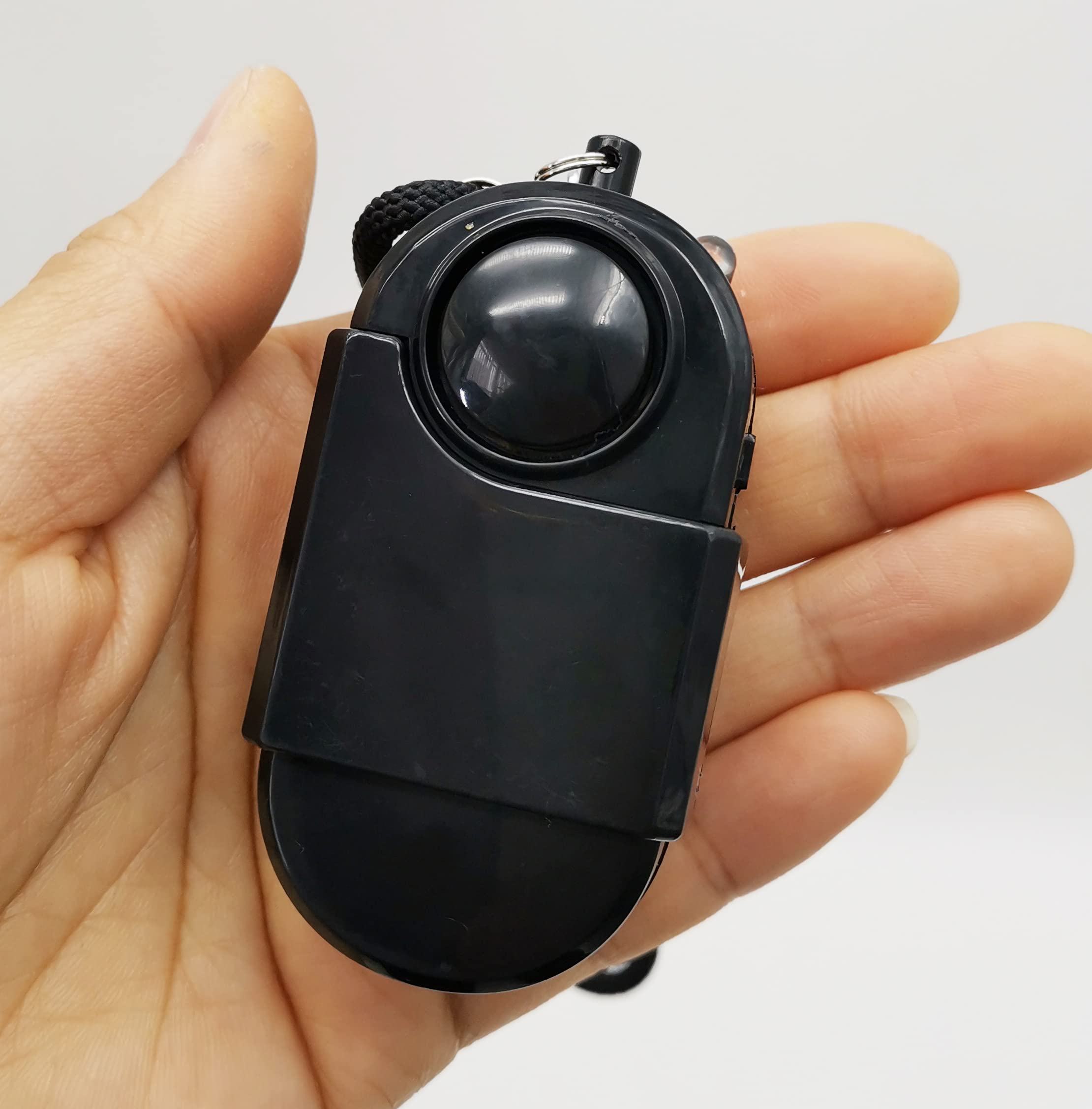 HITBEAT 2 Packs 120DB Portable Mini Motion Detector Alarm Siren with Keychain & LED Light & Battery, Home Hotel Door Room Security