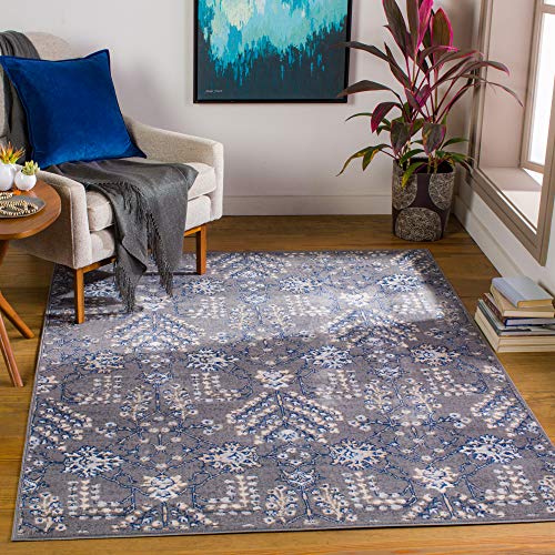 Artistic Weavers Bohemian Floral Dale Area Rug, 5'3" x 7', Gray