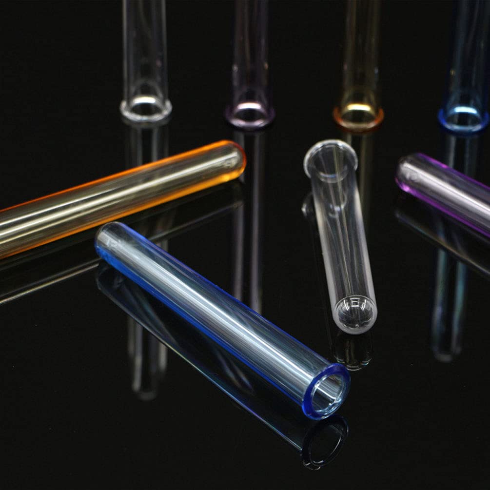 6 Pcs Plastic Test Tubes with Stoppers, 20x120mm, Storage Container for Jewelry Beads Candy Powder Liquid, Random Color