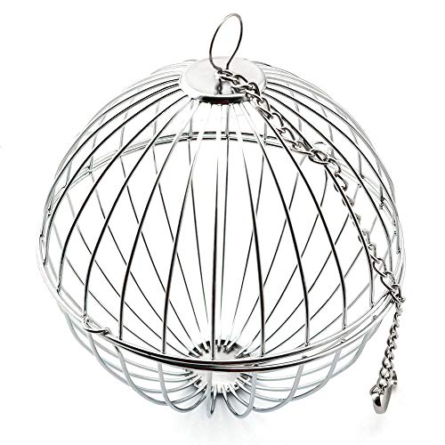 LQ Industrial Pet Hay Ball Small 13cm Stainless Steel Animals Hay Dispenser for Hamsters Gerbils Rat Chinchillas Guinea Pigs