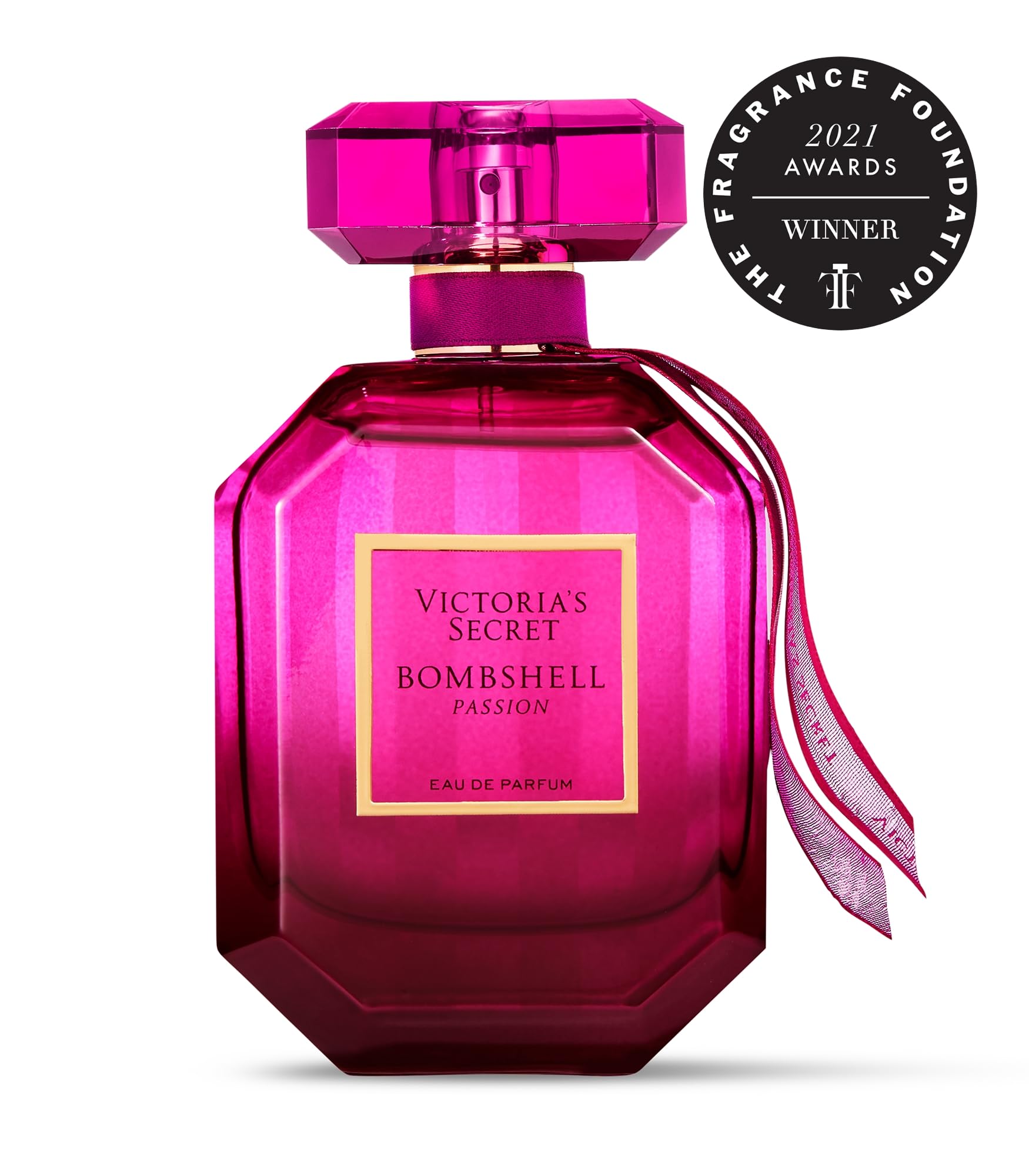 Victoria's Secret Bombshell Passion Eau de Parfum, Notes of Sparkling Cassis, Queen Peony & Fuchsia Rose, Perfumes for Women (3.4 oz)