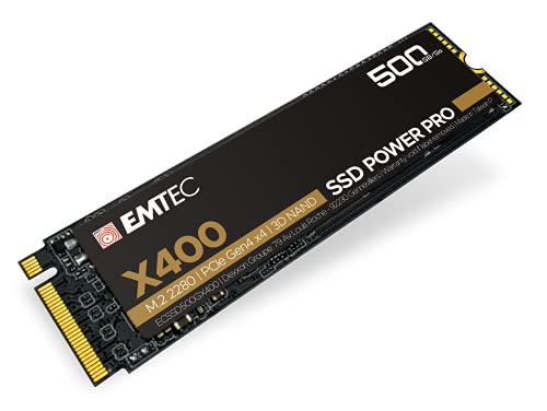 Emtec 500GB X400 Power Pro M.2 2280 PCIe Gen 4.0 x4 Internal Solid State Drive (SSD) ECSSD500GX400