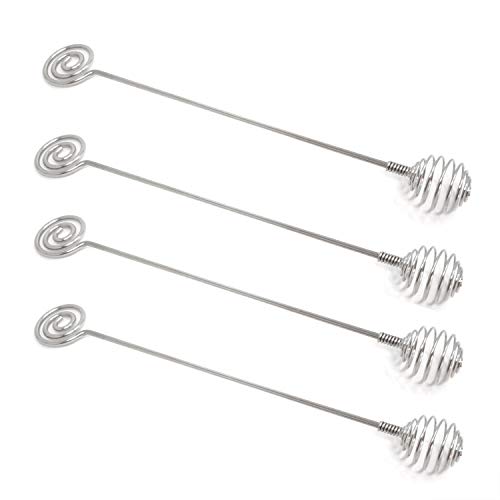 Honbay 4PCS Stainless Steel Honey Dipper Sticks Honey Spoon Dippers Stir Sticks Mixing Spoon for Honey Melted Chocolate Albumen