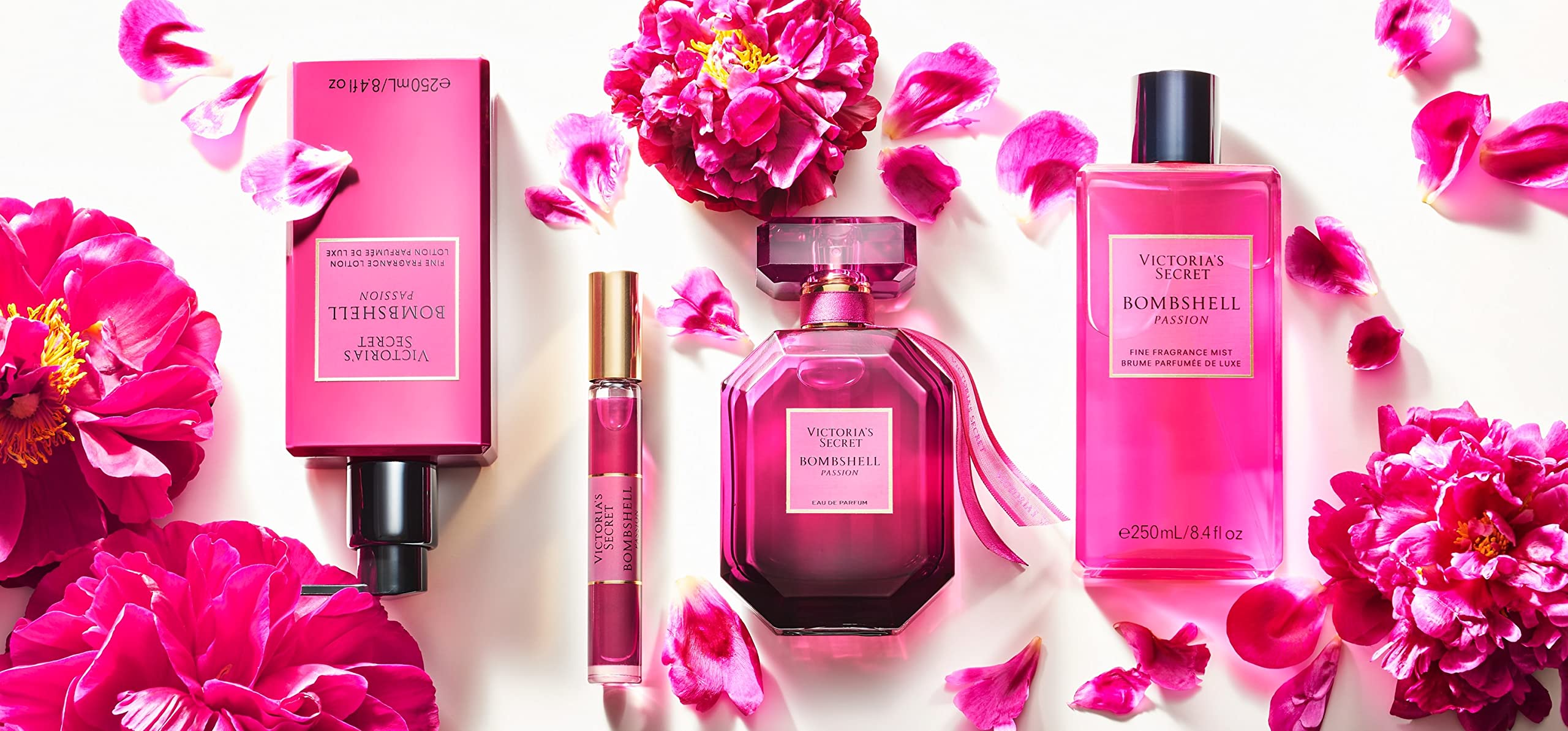 Victoria's Secret Bombshell Passion Eau de Parfum, Notes of Sparkling Cassis, Queen Peony & Fuchsia Rose, Perfumes for Women (3.4 oz)