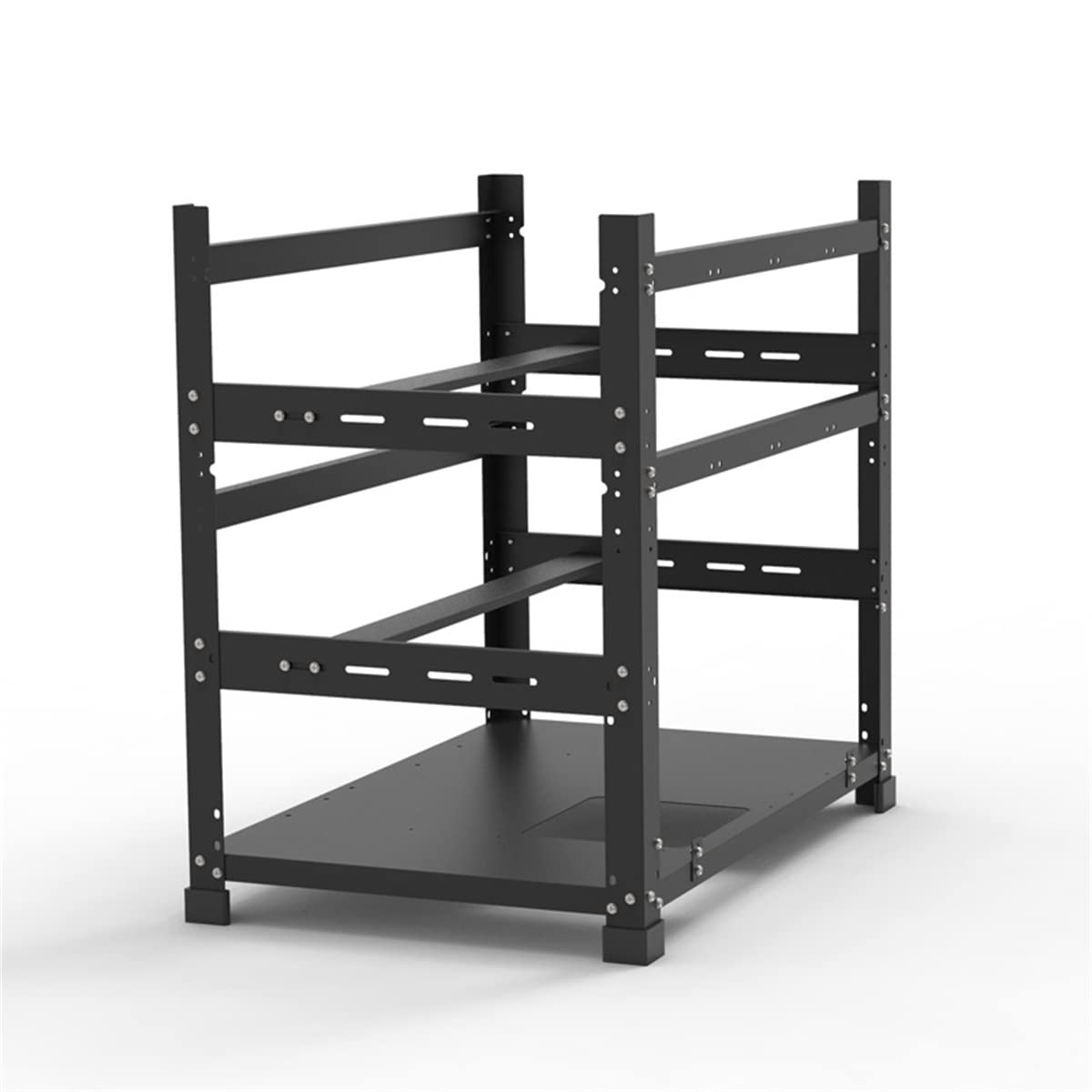 12GPU Stackable Mining Rig Frame, Steel Open Air Mining Rig Case, Solid Miner Frame for Crypto Ethereum ETH RVN Ergo Miner Mining Case Rack Fits Dual Power ATX Motherboard