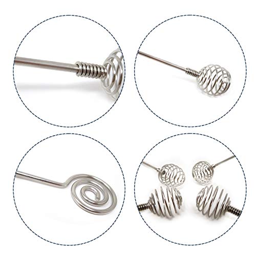 Honbay 4PCS Stainless Steel Honey Dipper Sticks Honey Spoon Dippers Stir Sticks Mixing Spoon for Honey Melted Chocolate Albumen