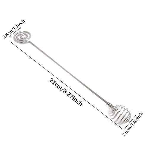 Honbay 4PCS Stainless Steel Honey Dipper Sticks Honey Spoon Dippers Stir Sticks Mixing Spoon for Honey Melted Chocolate Albumen