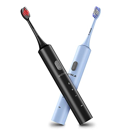 DIKLA Electric Toothbrush，Rechargeable Powered Toothbrush for Adults，Whitening Sonic Toothbrush with 8 Replacement Brush Heads,Last 90 Days,Deep Cleaning