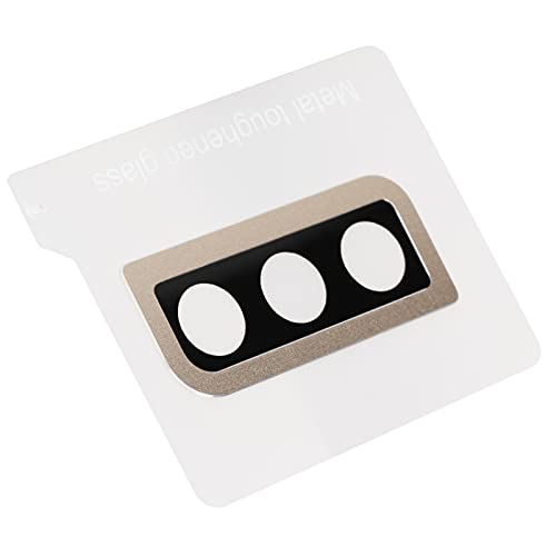 Mobile Phone Camera Lens Protector,High Transparency Rear Camera Cover Metal Phone Camera Covering Film for Samsung S21/S21 Plus,1:1 Original(Black Gold)
