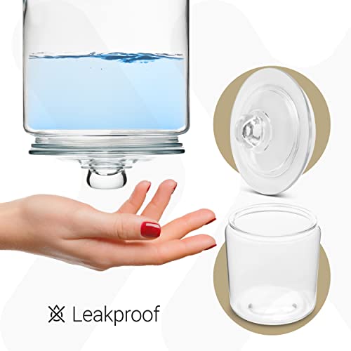 3pc Canister Sets for Kitchen Counter + Labels & Marker - Glass Cookie Jars with Airtight Lids - Food Storage Containers with Lids Airtight for Pantry - Flour, Sugar, Coffee, Cookies, etc.