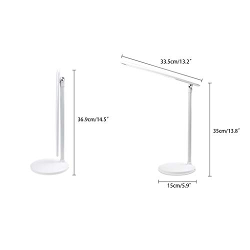 Eye-Caring LED Folding Desk Lamp Eye Protection Portable Charging Touch Dimming with Memory Function Rotating Reading and Writing Table Lamp Office lamp (Color : White)