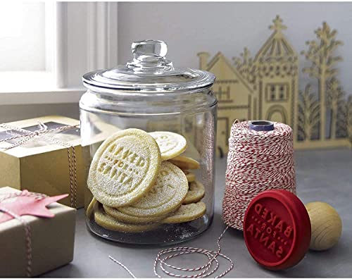 3pc Canister Sets for Kitchen Counter + Labels & Marker - Glass Cookie Jars with Airtight Lids - Food Storage Containers with Lids Airtight for Pantry - Flour, Sugar, Coffee, Cookies, etc.