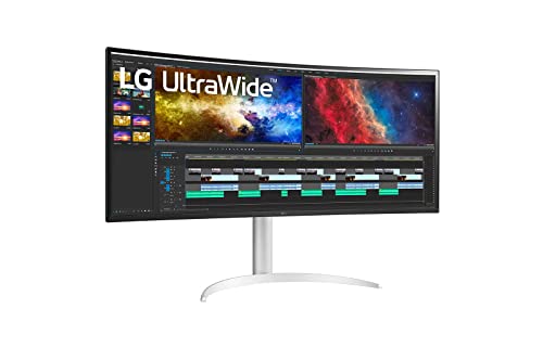 LG 37.5” 38BP85C-W 21:9 QHD+ UltraWide™ Curved Monitor with HDR10, USB Type-C™, and AMD FreeSync™, Black