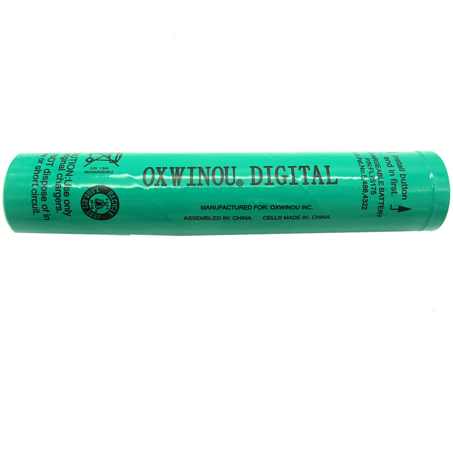 OXWINOU Battery Compatible with streamlight Stinger Battery 75175 hp xt ds led FLB-NCD-1 sdfl-c852 3.6 Volt 1.8ah Rechargeable Battery Stick (NiCd 3.6V 1800mAh) Batteries 3-Pack