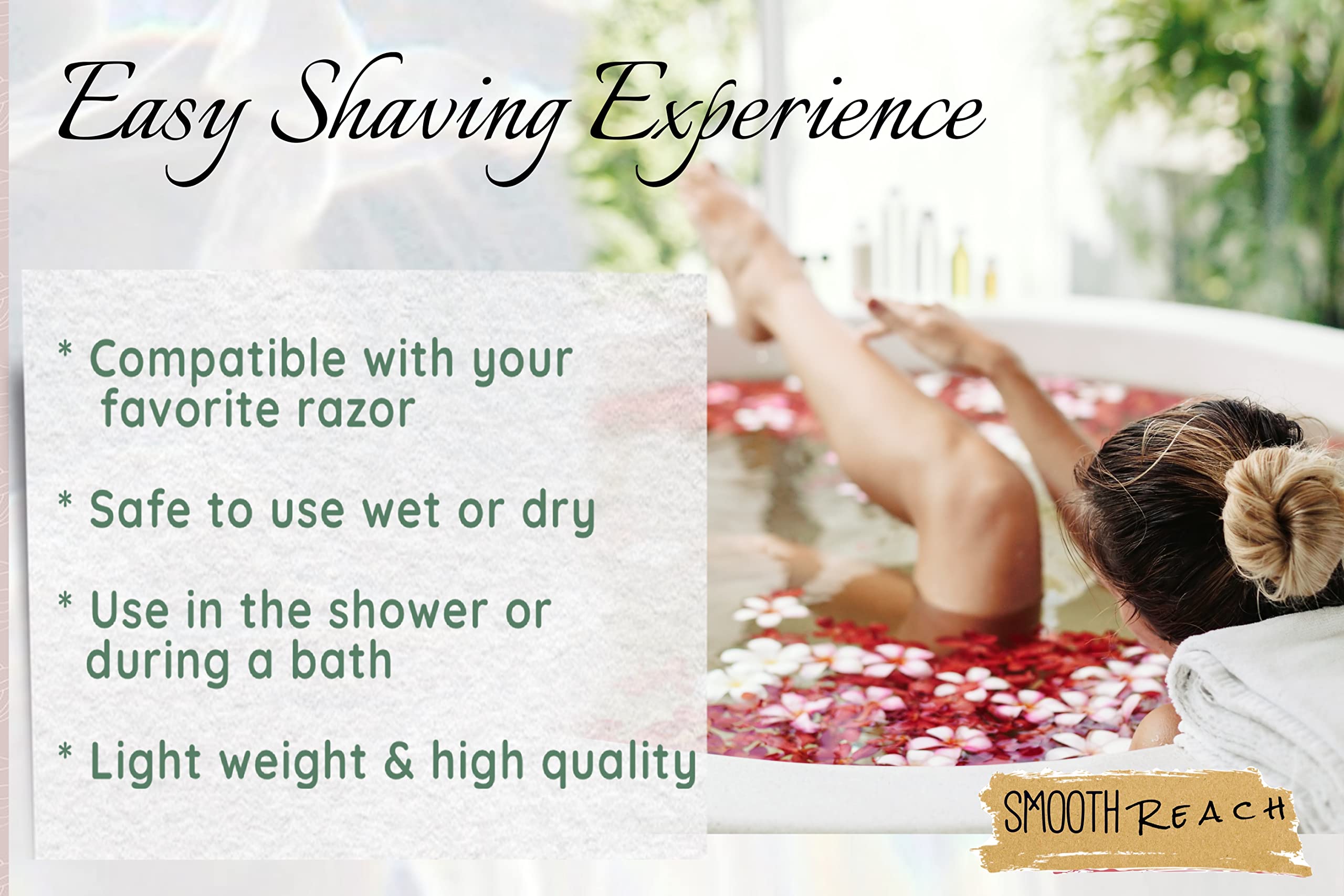 Universal Leg Shaving Extension Handle with Adjustable Length – Leg Hair Removal – Body Shaver Groomer – Pregnancy Razor Extension – Limited Mobility Tool – Use with Various Disposable Razors (Pink)