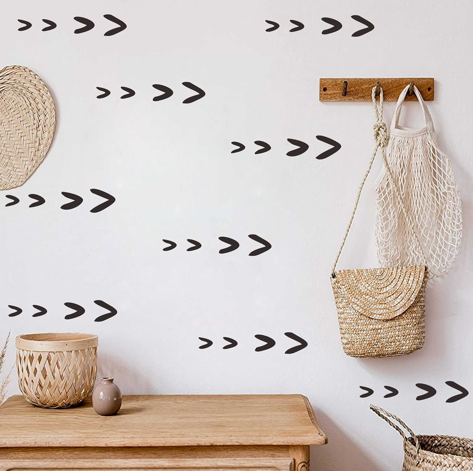 Geometric Wall Decals Arrow Wall Stickers Modern Wall Decal Minimalist Stripes Wall Stickers Removable Peel and Stick Wall Decals for Nursery Bedroom Living Room