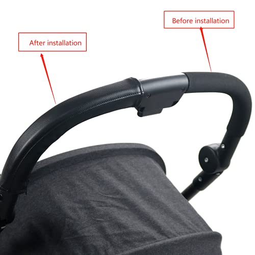 Strollers Handle Cover for Bugaboo Cameleon 1 2 3 Plus Pram Accessories Pu Protective Handlebar Case (Black)