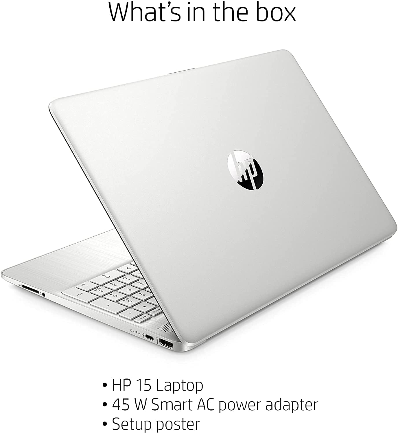 2021 Full HD Laptop, AMD Ryzen 5-5500u Processor, 8GB DDR4 RAM, 256GB SSD, Bluetooth, Wi-Fi, HDMI, Windows 10, W/ MD Accessories, Silver, 15-15.99 inches (HP 15 laptop)