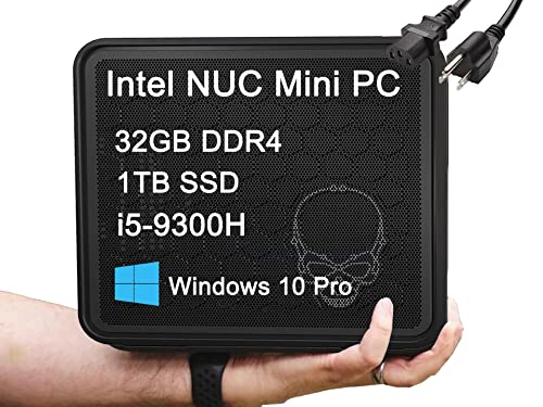 Intel NUC 9 NUC9i5QNX Ghost Skull Canyon Extreme Gaming Box Elite Business Desktop (Intel Quad-Core i5-9300H (Beat i7-7700HQ), 32GB RAM, 1TB PCIe SSD) Thunderbolt, Wi-Fi 6, Windows 10 Pro