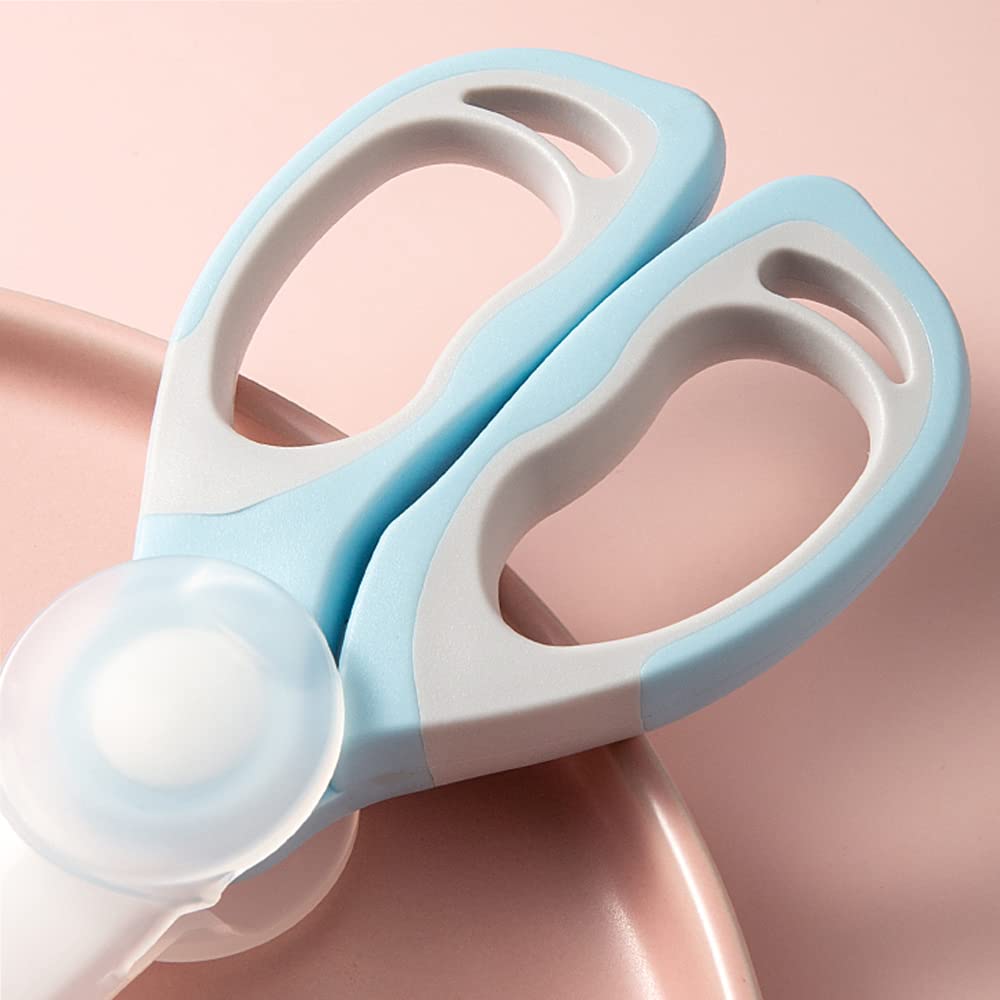 DAMPEN Ceramic Scissors with Ceramic Knife Sets Soft-grip Handles,Safety Healthy ,Kitchen Scissors for Baby Food Kids Food