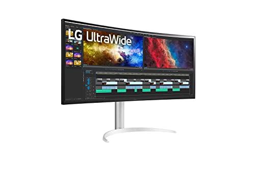 LG 37.5” 38BP85C-W 21:9 QHD+ UltraWide™ Curved Monitor with HDR10, USB Type-C™, and AMD FreeSync™, Black