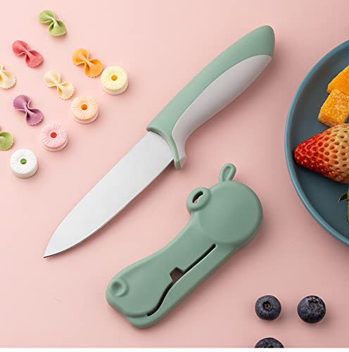 DAMPEN Ceramic Scissors with Ceramic Knife Sets Soft-grip Handles,Safety Healthy ,Kitchen Scissors for Baby Food Kids Food
